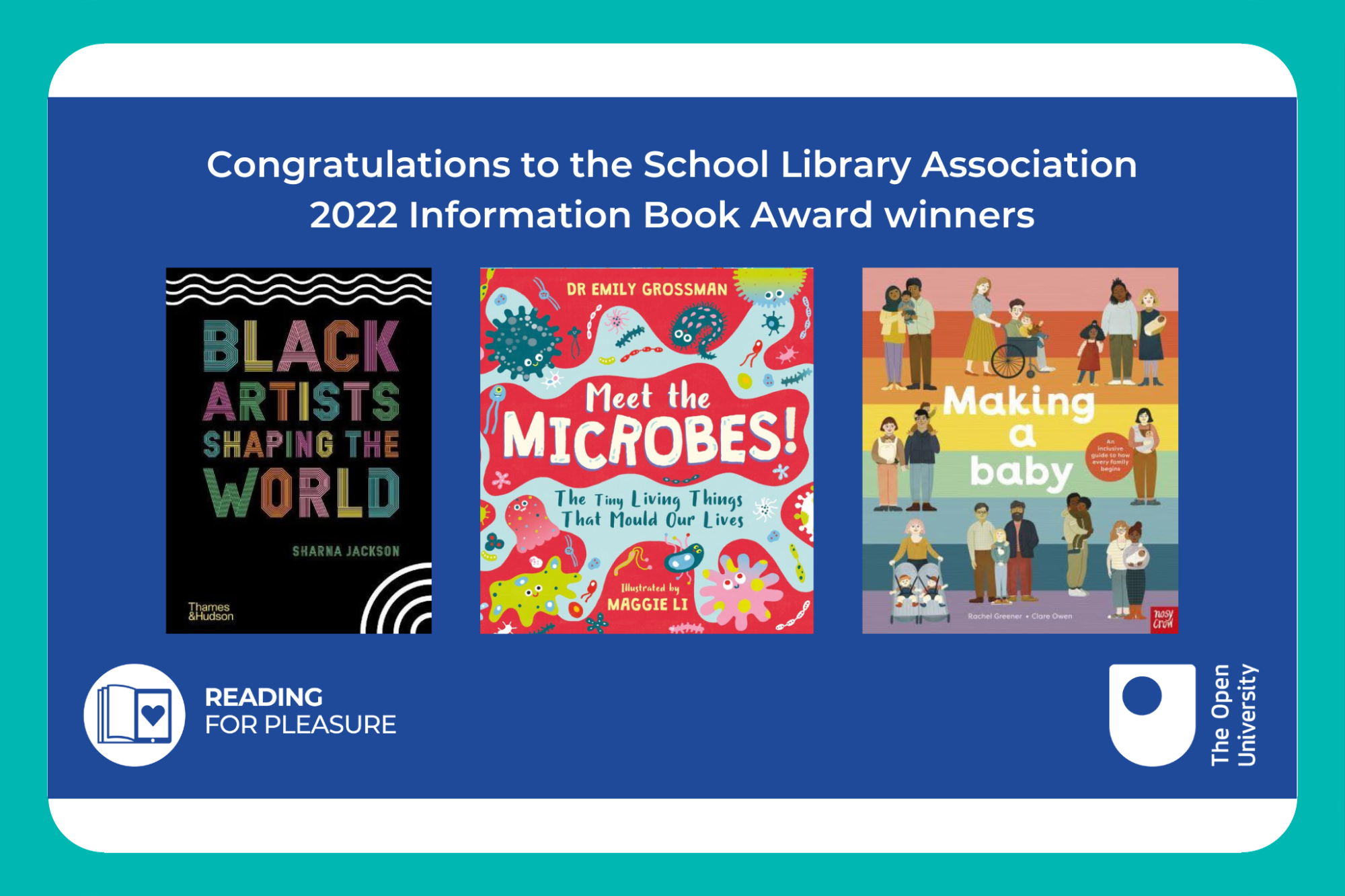 2022 SLA Information Book Awards Winners - Reading for Pleasure
