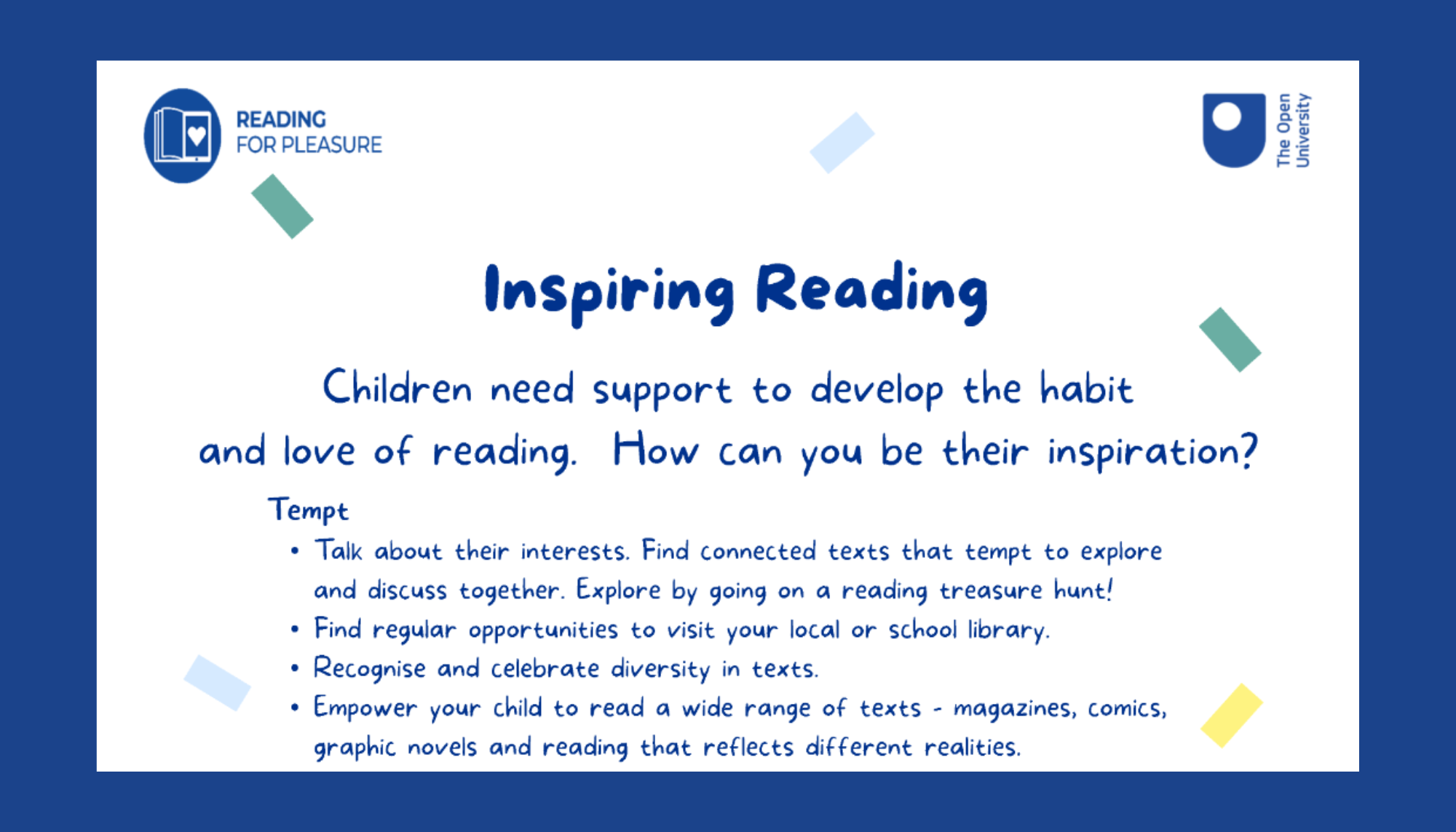 Inspiring Reading Poster - Reading for Pleasure