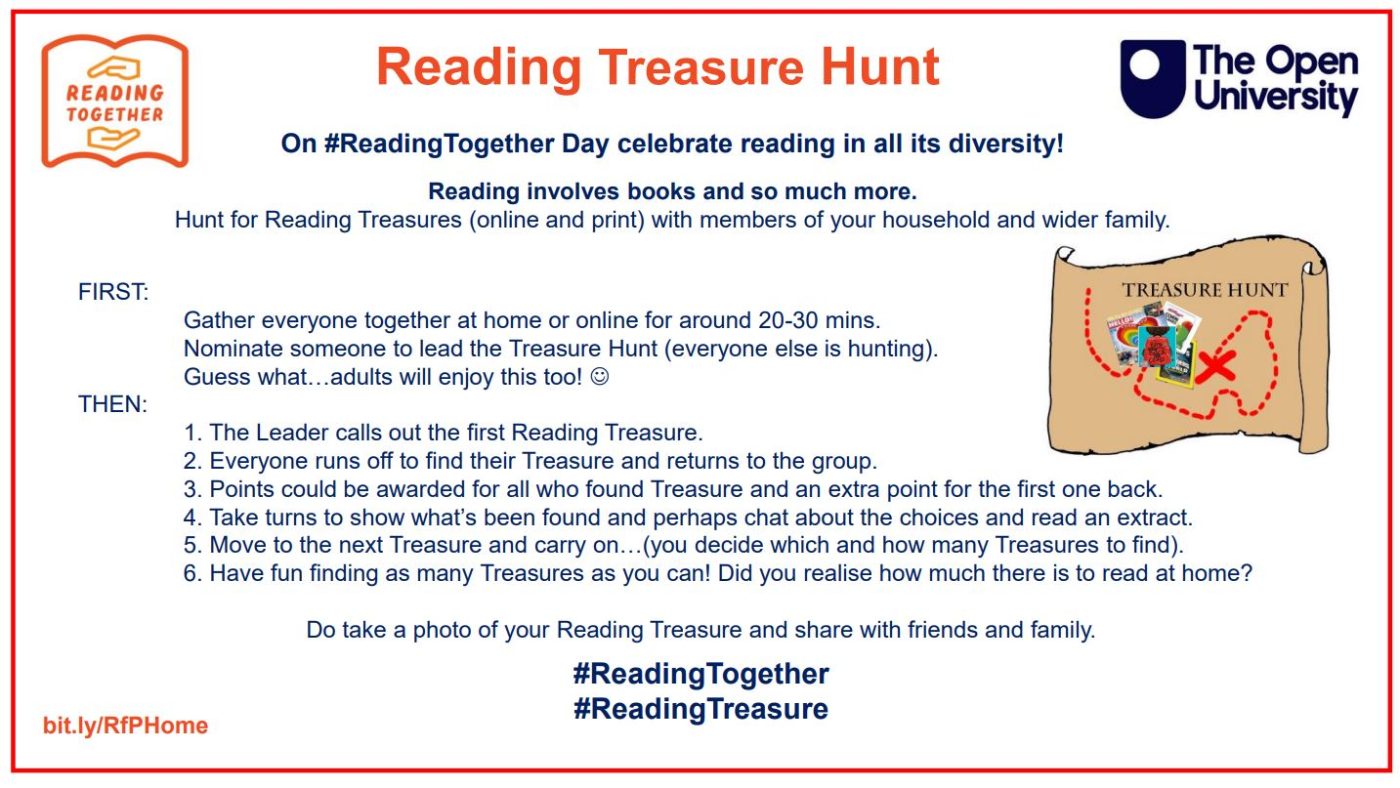 Reading Together Treasure Hunt - activity - Reading for Pleasure