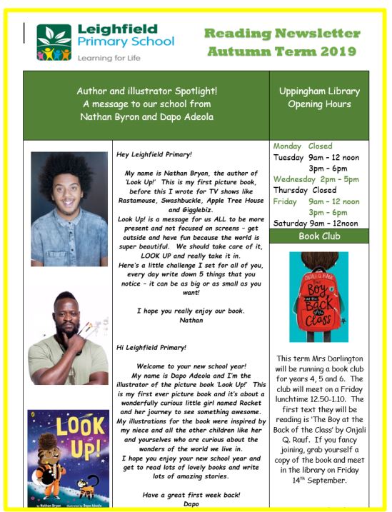 Creating a Reading Newsletter - Reading for Pleasure